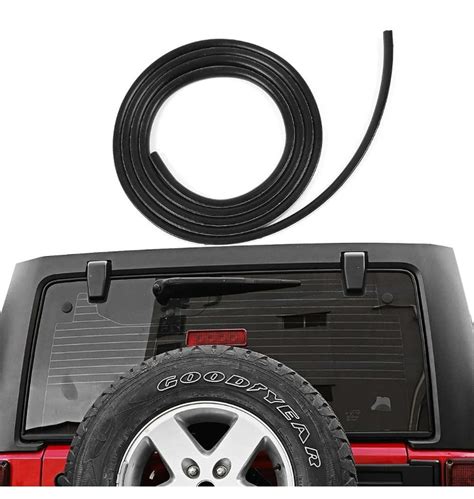 Rttc Tcz 랭글러 테일게이트 후면 윈도우 고무 씰 방수 프로텍터 액세서리 지프 Tj Jk Jku Jl 티몬