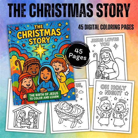The Christmas Story 45 Nativity And Bible Themed Christmas Coloring Pages
