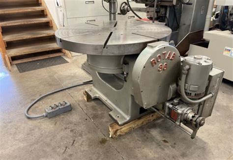 rotab 36” tilting t slotted precision powered rotary table usa gmt