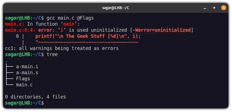 important gcc flags in linux