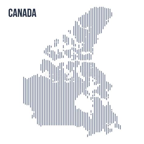 Hatched Map Of Canada With Spectral Gradient Stock Vector