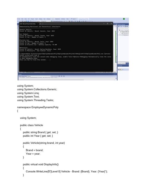 Lab18 Multilevel Inheritance Pdf Computer Programming Transport