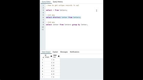 Sql Query To Get Unique Records Using Two Distinct And Group By Sql