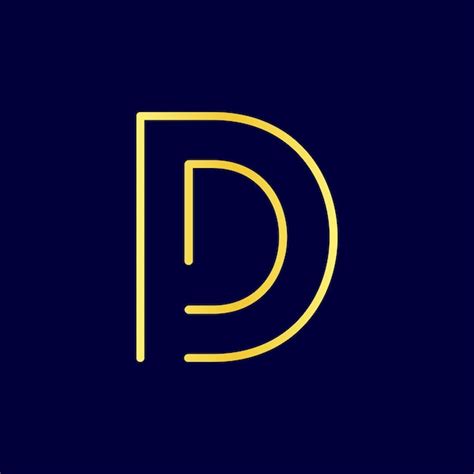Premium Vector Modern Minimalist D Initial Logo In Gold