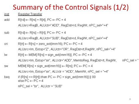 Singlecycle Cpu Datapath Control 1 Review Processor Design