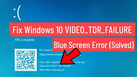 Solución al error de pantalla azul VIDEO TDR FAILURE en Windows Mundowin
