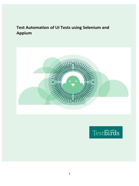 Test Automation Of Ui Tests Using Selenium And Appium Pdf Selenium