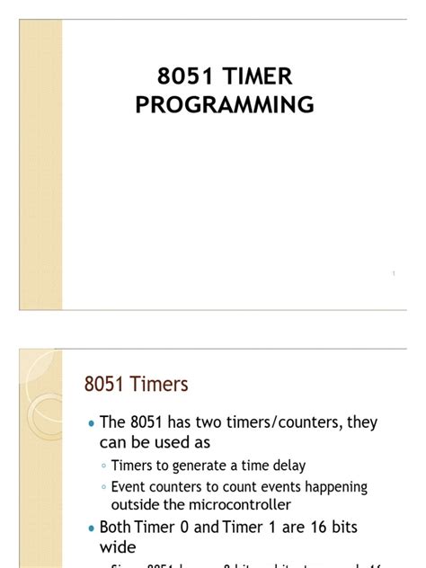 6 8051 Timers Pdf Electrical Engineering Computer Science