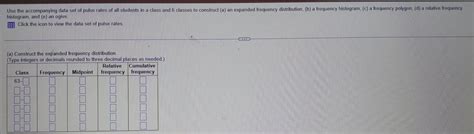 Histogram And E An Ogive Click The Icon To View