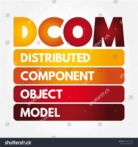 Dcom Distributed Component Object Model Acronym Stock Vector Royalty