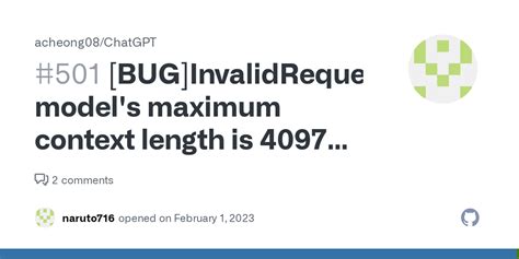 Bug Invalidrequesterrormessagethis Models Maximum Context Length