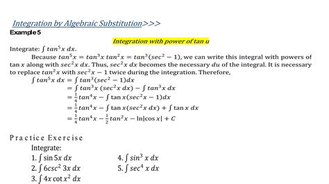 Integration Of Trigonometric Functions Pptx