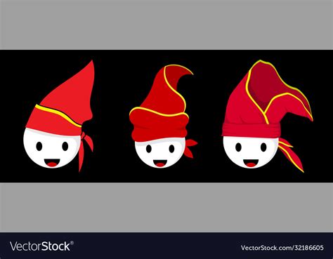 Pantoro Or Passapu Makassar Headgear Royalty Free Vector