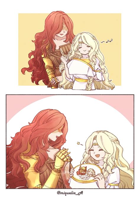 Malenia Blade Of Miquella And Miquella Elden Ring Drawn By