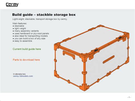 3d File Variable Storage Stackable Box ・3d Printer Design To Download