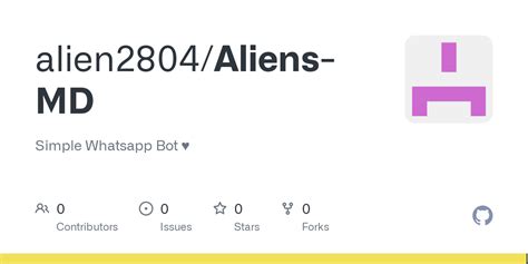 GitHub Alien2804 Aliens MD Simple Whatsapp Bot