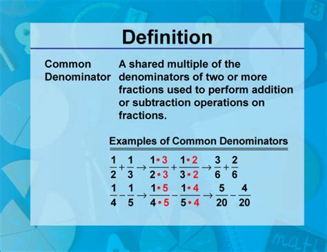 What Is A Common Denominator With Examples