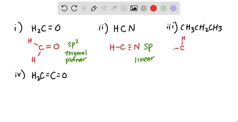 Solved11 What Are The Hybridization States For The Marked Atoms In