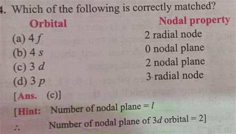 [answered] 4 Which Of The Following Is Correctly Matched Orbital A 4 F
