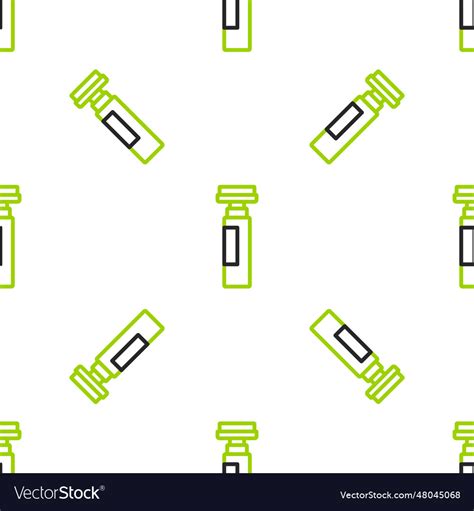 Line Marker Pen Icon Isolated Seamless Pattern Vector Image