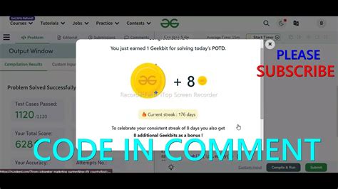 Gfg Potd 19022024 In C Most Important Information Code In Comment