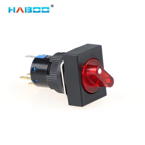 Haboo 16mm Red Led 220v Selector Switch Selector Switch With Led Electrical Selector Switches