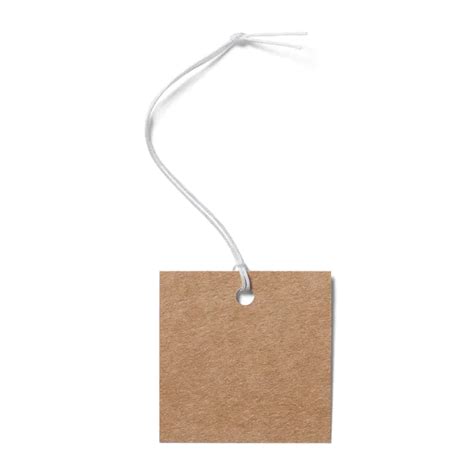 Square Label Tag Kraft Mockup — Blank Mockup Item