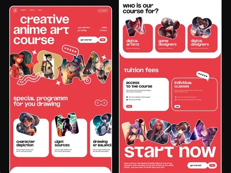 Digital Art Course Website Landing Page Pretty Web Design Web Design