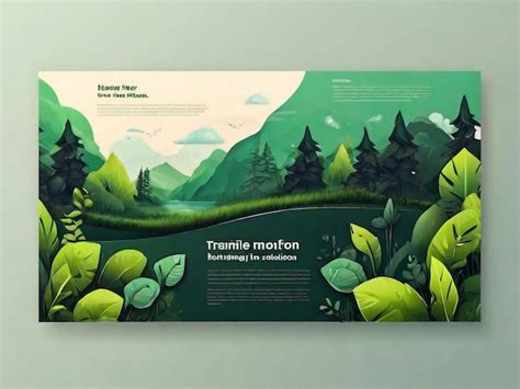 Nature Banner Design Web Template Horizontal Header Web Banner Modern Gradient Green Cover