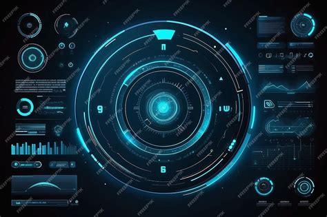 Futuristic Circle Vector Hud Gui Ui Interface Screen Design Abstract