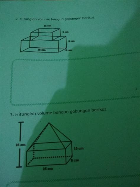 Soal Volume Bangun Ruang Gabungan Kelas 6 Menemukan Volume Gabungan
