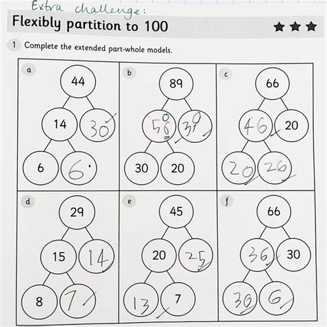 extended part whole models partitioning maths mastery