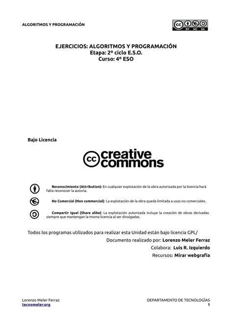 pdf de programación ejercicios algoritmos y programación