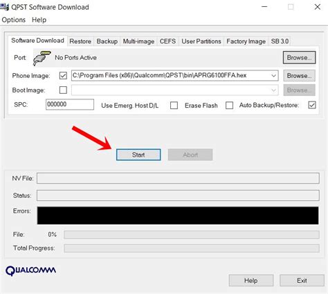how to flash firmware using the qpst flash tool