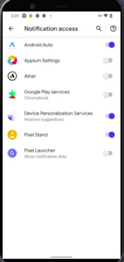 Native Android Notification Access Control Support Appium Discuss