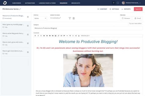 How to create an automated welcome sequence for your email list - Productive Blogging