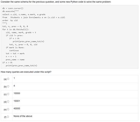 Solved Consider The Same Schema For The Previous Question Chegg