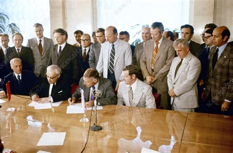 Apollo Soyuz Test Project Signing Ceremony Stock Image C0602927 Science Photo Library Apollo Soyuz Test Project Signing Ceremony Stock Image C0602927 Science Photo Library