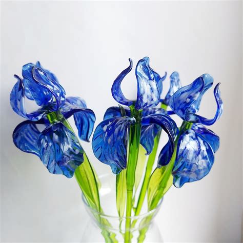 Blown Glass Flowers Etsy
