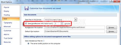 Cara Mengubah Fitur Auto Save Di Office Word Panduan Lengkap Info Menarik