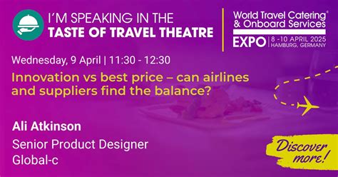 Globalc Wtce2025 Inflight Onbaord Tasteoftravel2025 Exhibition… Alexander Ali Atkinson