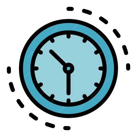 Premium Vector Clock Interface Icon Outline Clock Interface Vector Icon Color Flat Isolated