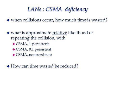 Ppt Cs3502 Data And Computer Networks Local Area Networks 2 Csma Cd Ieee 802 3 Powerpoint