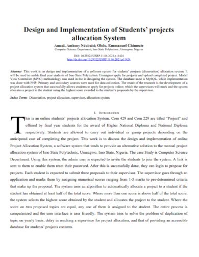 Free 50 Project Work Design Samples In Pdf