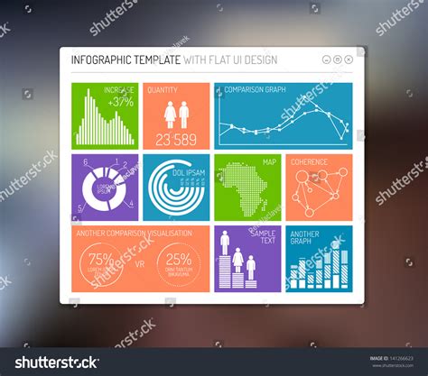 Vector Flat User Interface Ui Infographic Template Design Shutterstock