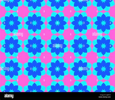 A Seamless Illustration Of Colorful Tile Pattern For Background Or