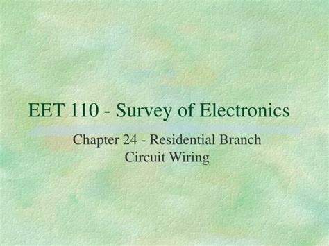 Ppt Eet 110 Survey Of Electronics Powerpoint Presentation Free