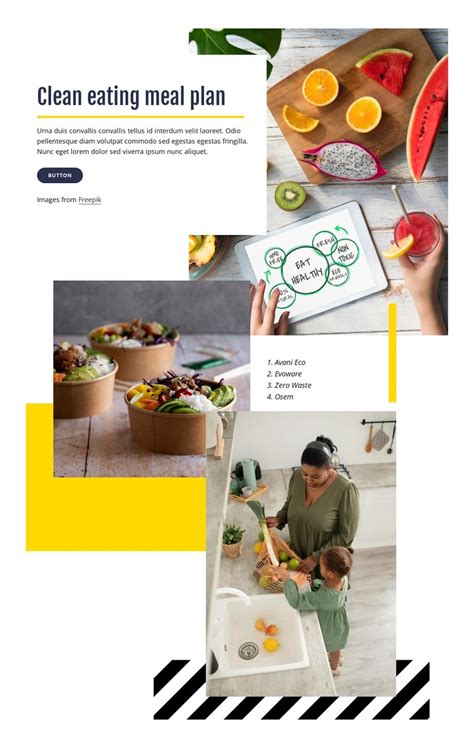 clean eating plan css template by nicepage