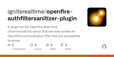 GitHub Igniterealtime Openfire Authfiltersanitizer Plugin A Plugin For The Openfire Real Time