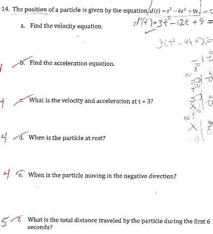 Solved The Position Of A Particle Is Given By The Equation Chegg